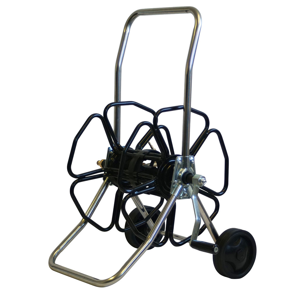 Metal Hose Reel - Wheeled, with Stainless Steel Frame - assembled ...